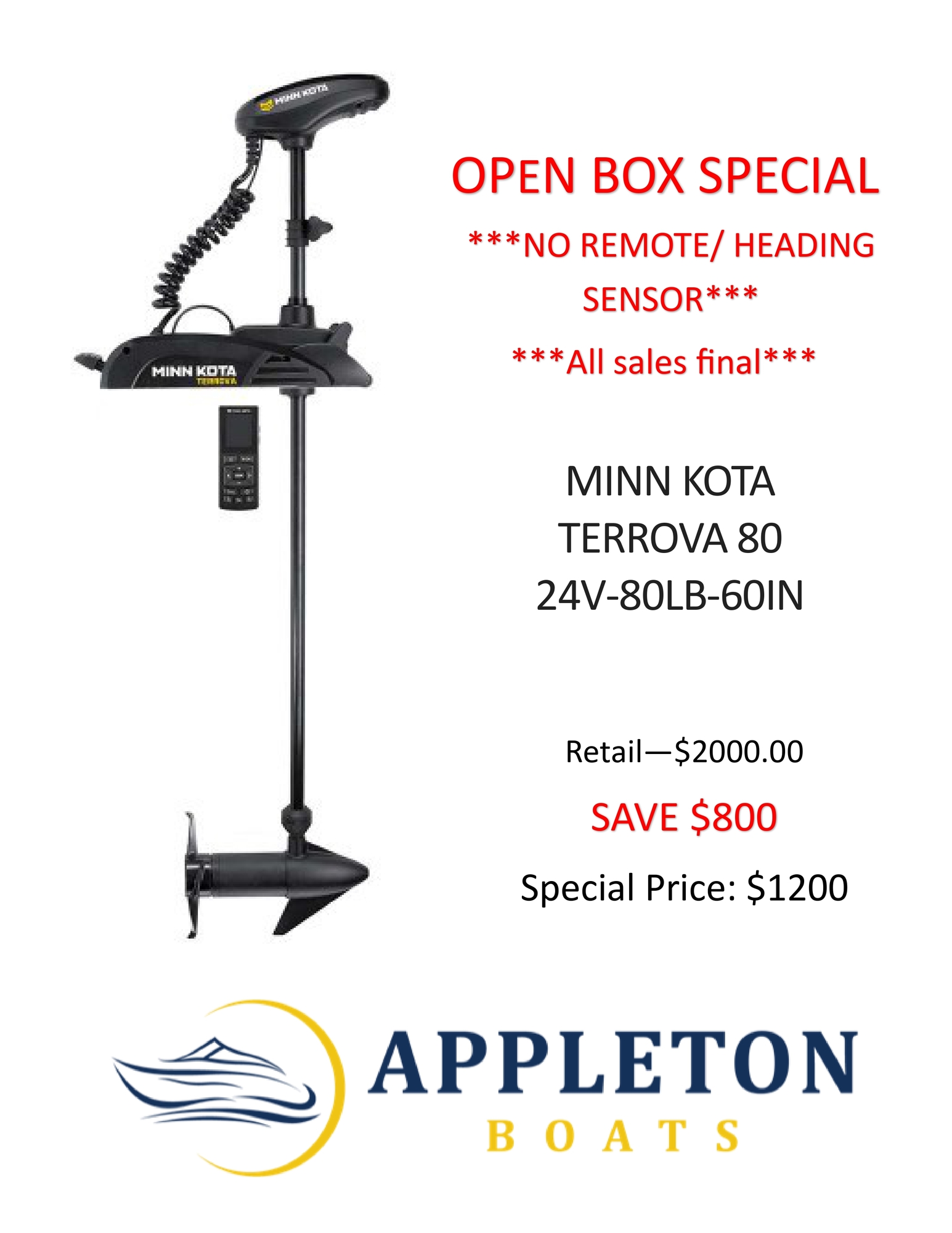 In Store Only | Appleton Boats Wisconsin